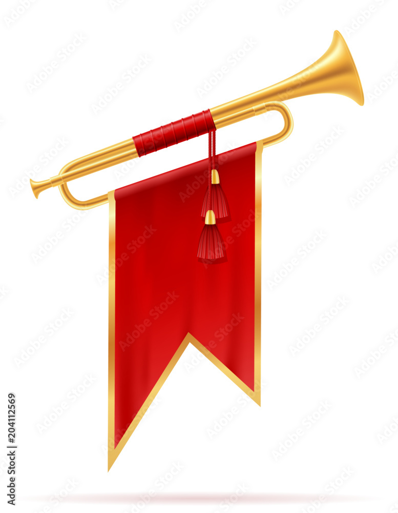 king royal golden horn vector illustration Stock Vector | Adobe Stock