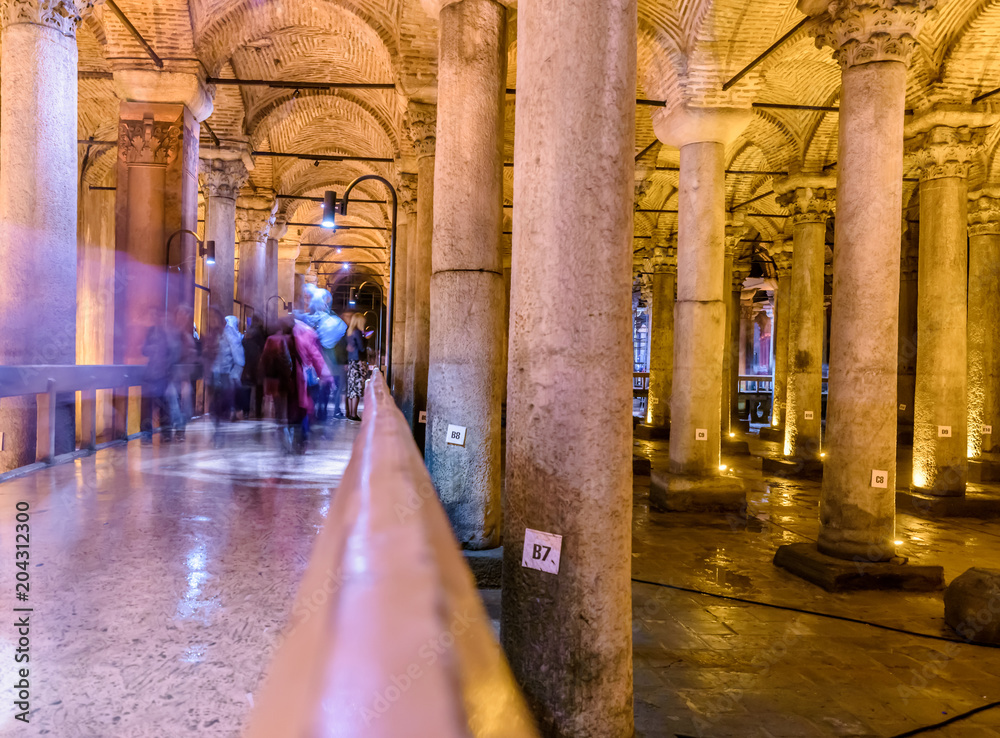 Basilica Cistern,an underground water reservoir in Istanbul Stock Photo ...