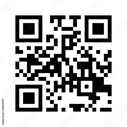 QR code "Happy Birthday to You!" in a black and white colors Stock ...