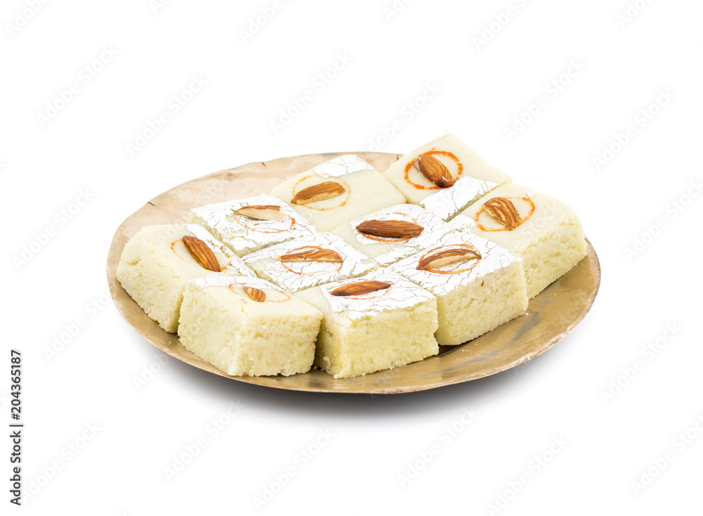 Indian Sweet Food Badam Barfi Also Know As Mithai, barfee, Mawa Barfi ...