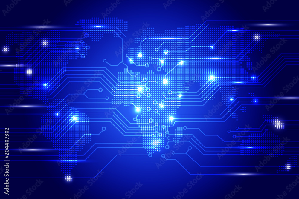 Circuit Board Communication Technology Innovation Concept Vector ...