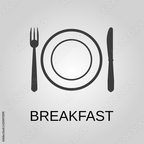 Breakfast icon. Breakfast symbol. Flat design. Stock - Vector ...