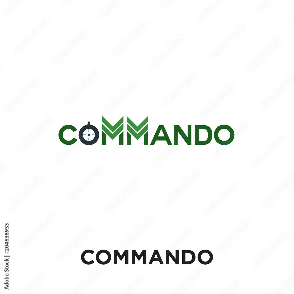 commando logo isolated on white background , colorful vector icon ...