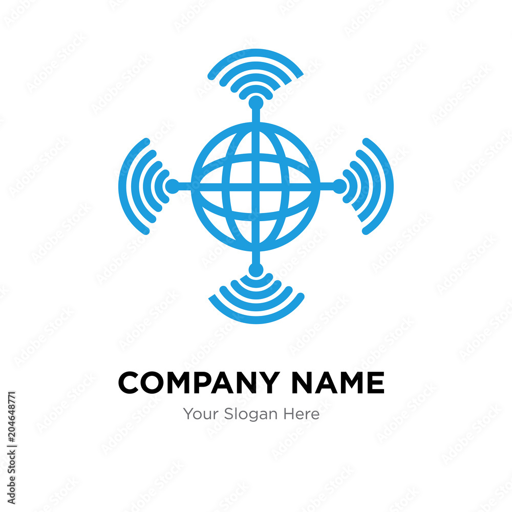 wan company logo design template, colorful vector icon for your ...