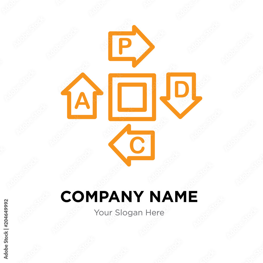 pdca company logo design template, colorful vector icon for your ...