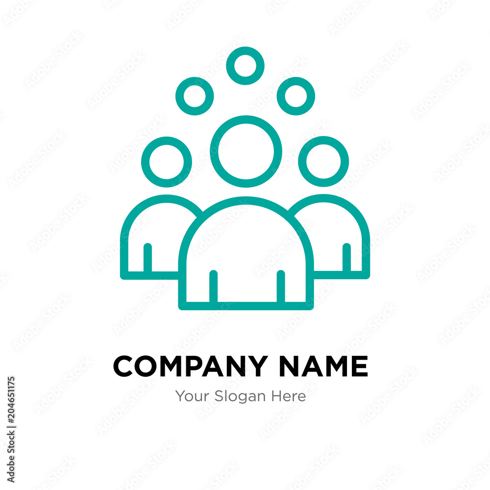 headcount company logo design template, colorful vector icon for your ...