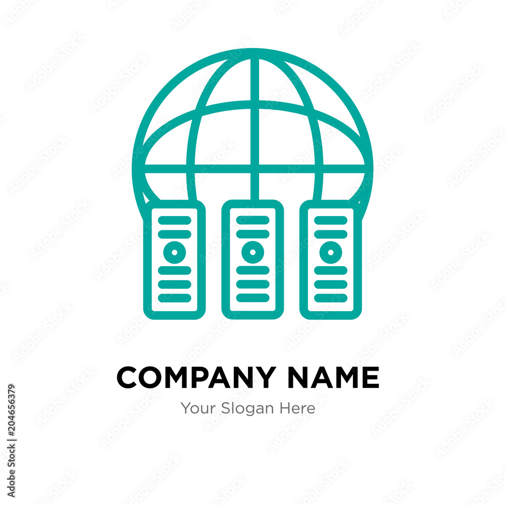 colocation company logo design template, colorful vector icon for your ...