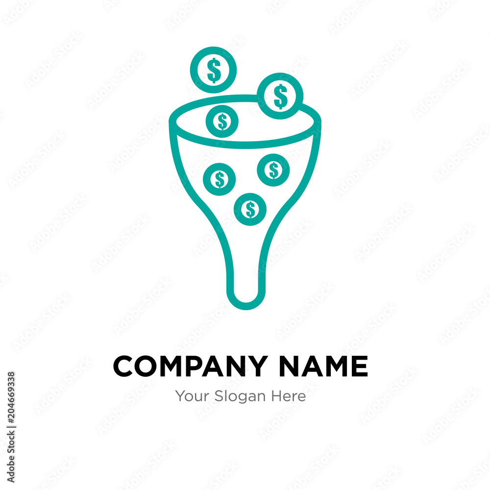 sales pipeline company logo design template, colorful vector icon for ...