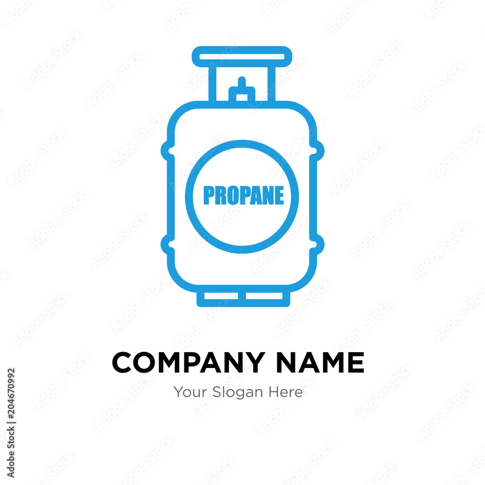 propane tank company logo design template, colorful vector icon for ...
