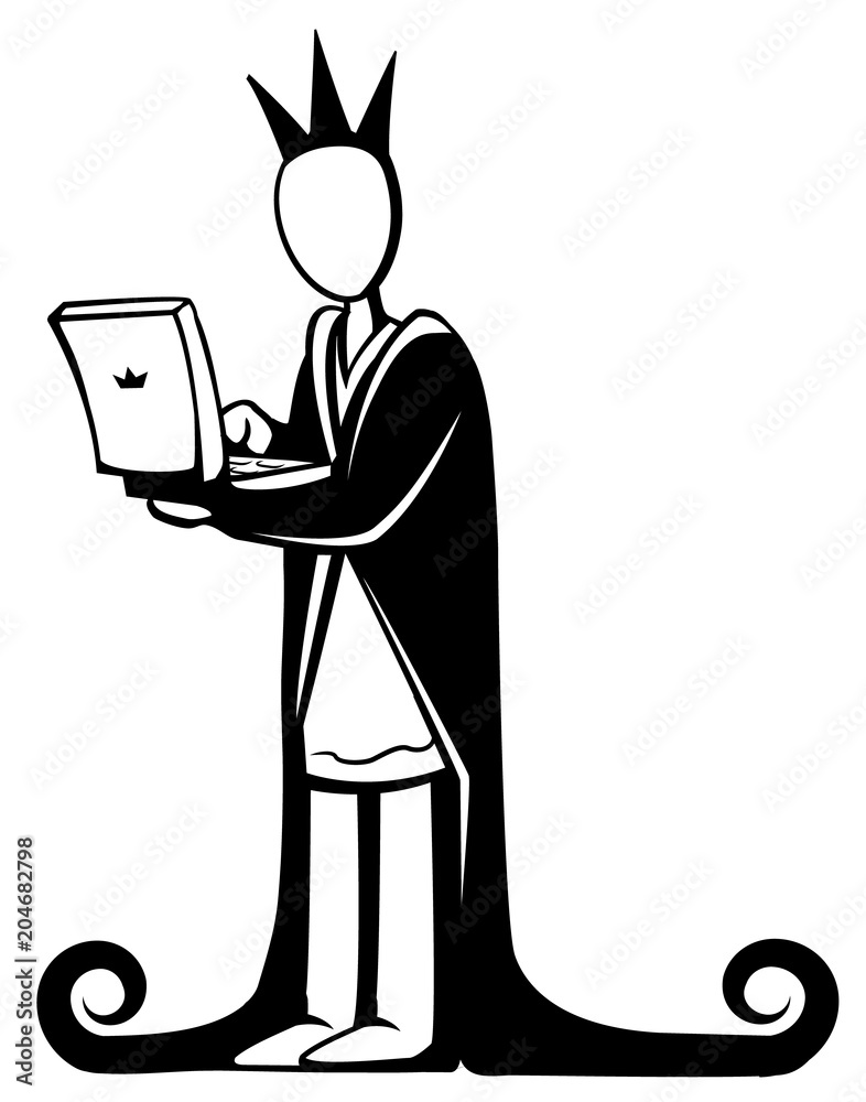Computer King Stock Vector | Adobe Stock