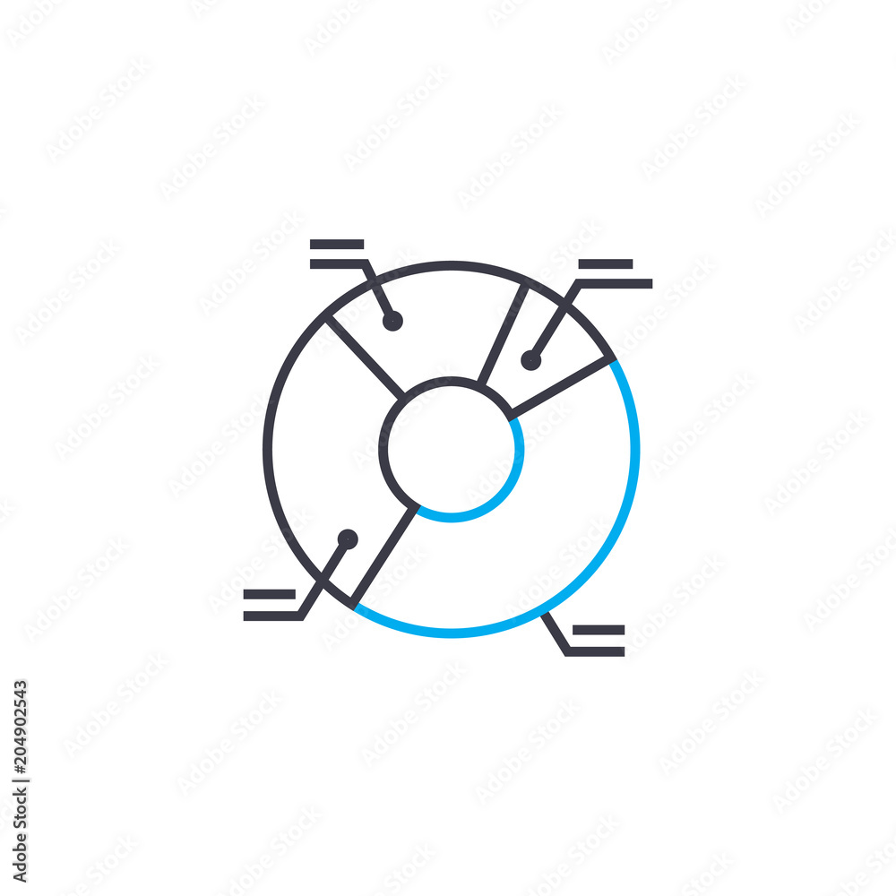 Vector de Stock Legend of the diagram vector thin line stroke icon ...