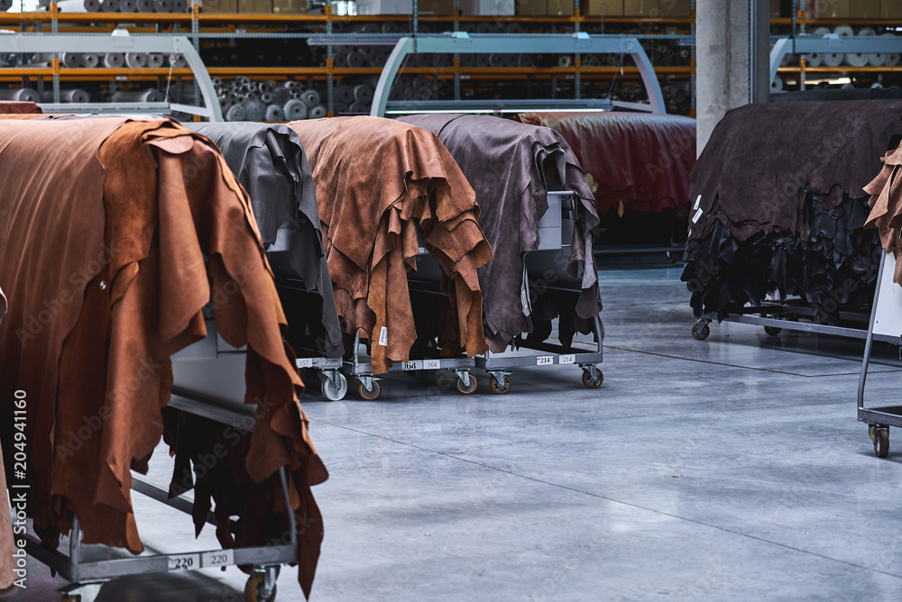 Production of leather furniture Stock Photo | Adobe Stock