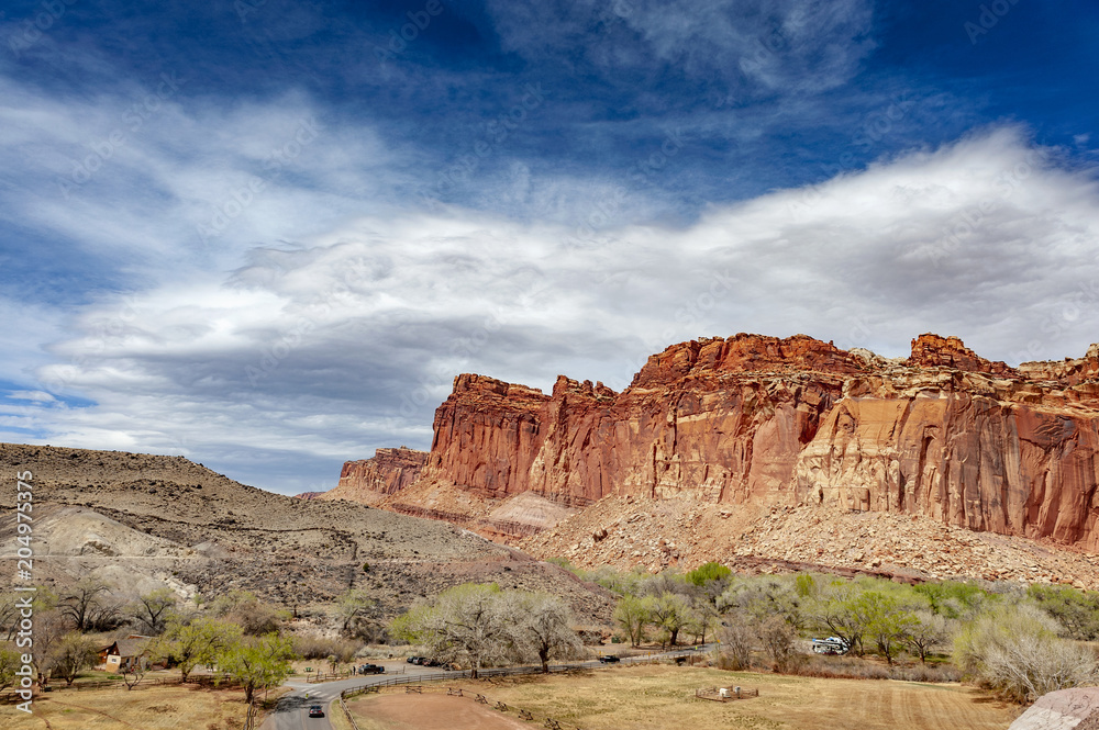 Capitol Reef National Park, Utah. Capitol Reef is a 100-mile pinch in ...