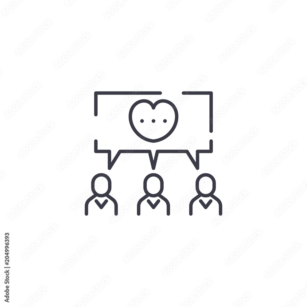 Common cause linear icon concept. Common cause line vector sign, symbol ...