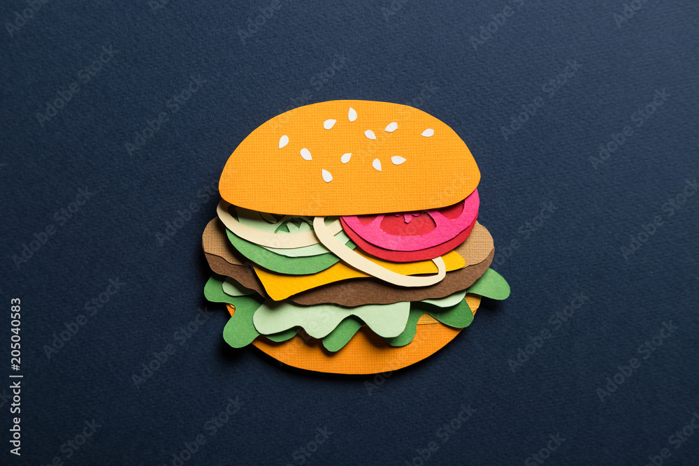 Creative art conceptual collage with space for text. Stylized craft ...