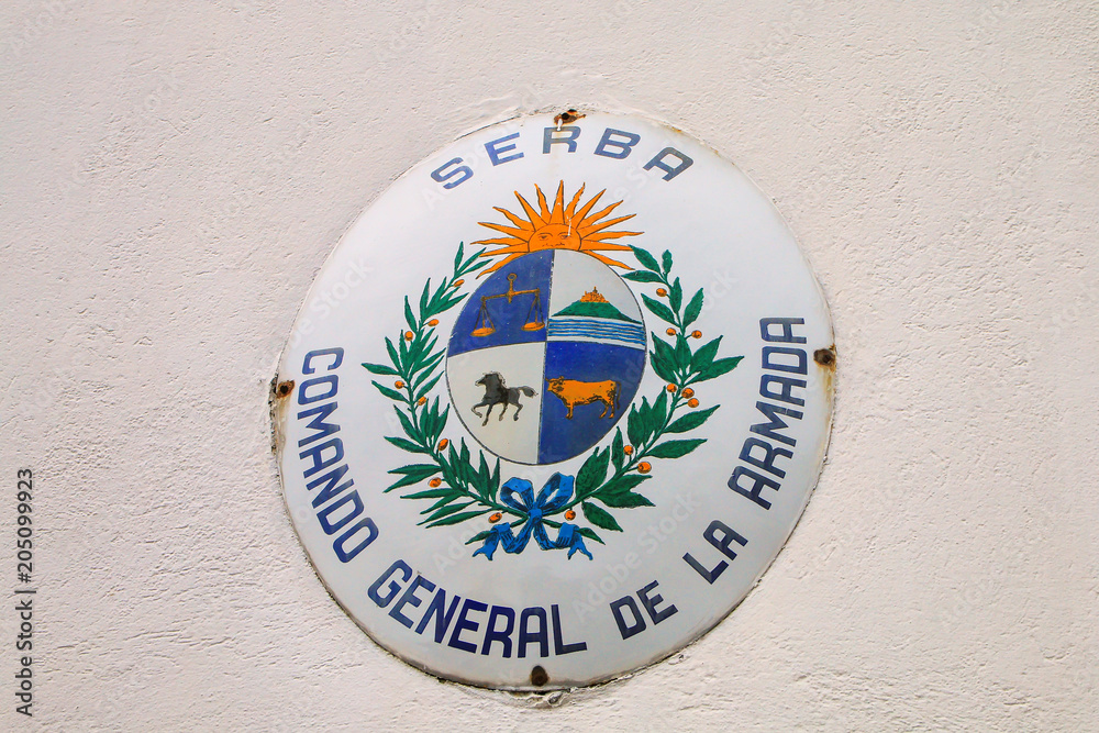 Comando General de la Armada sign in Colonia del Sacramento, Uruguay ...
