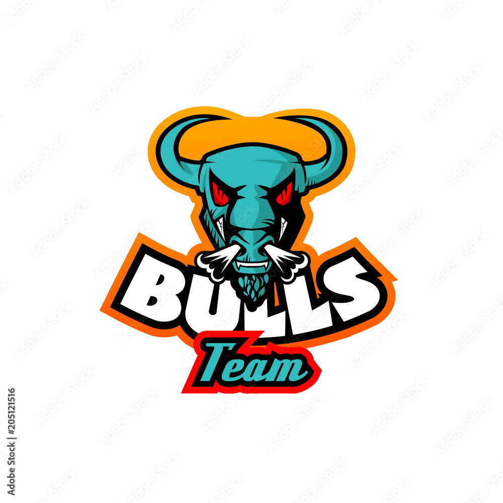 Bull logo template. High resolution vector image Stock Vector | Adobe Stock
