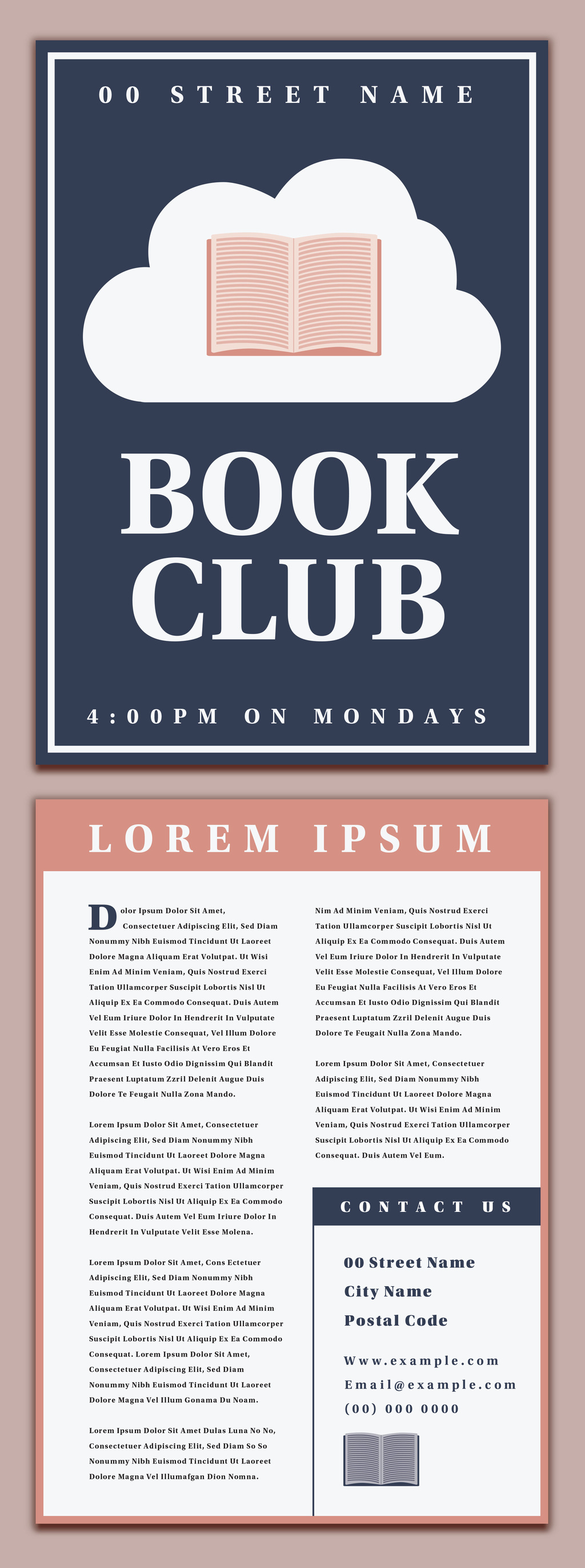 Book Club Poster Template