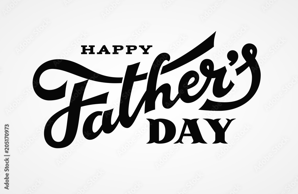 Happy Fathers Day lettering Stock Vector | Adobe Stock