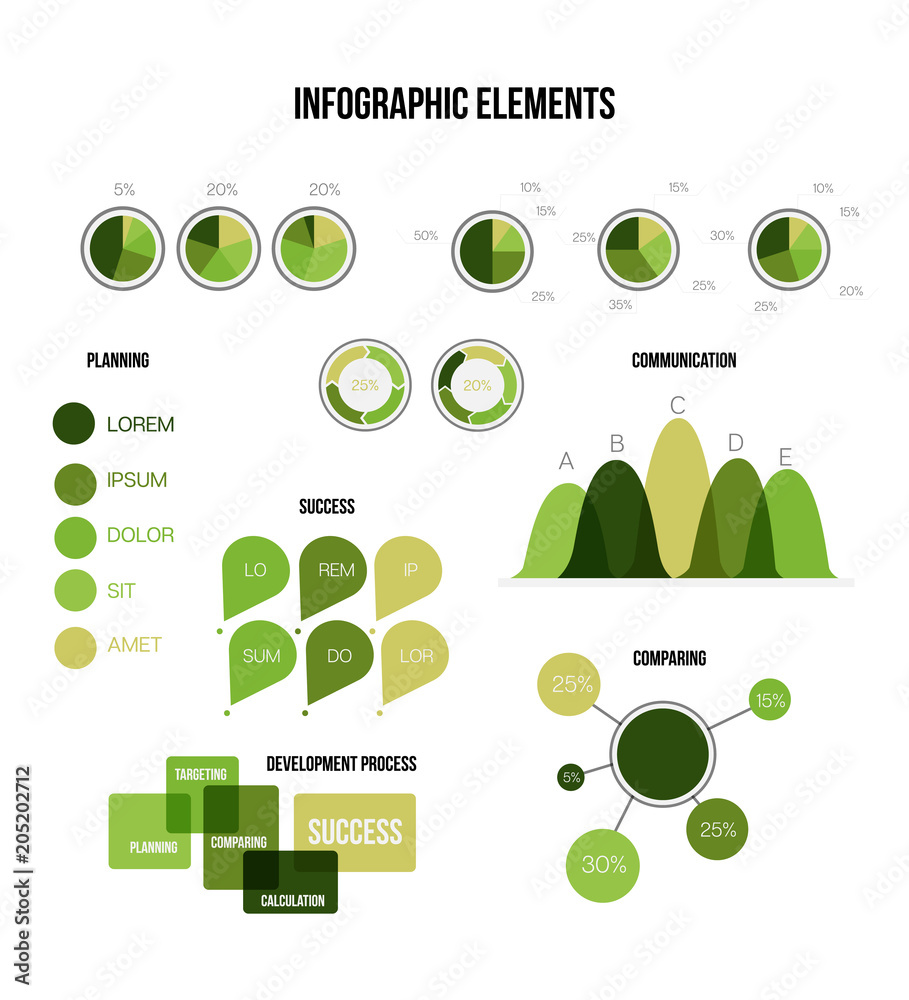 Stock-Vektorgrafik „Eco Nature Green Infographic Vector Flowchart, Rate ...