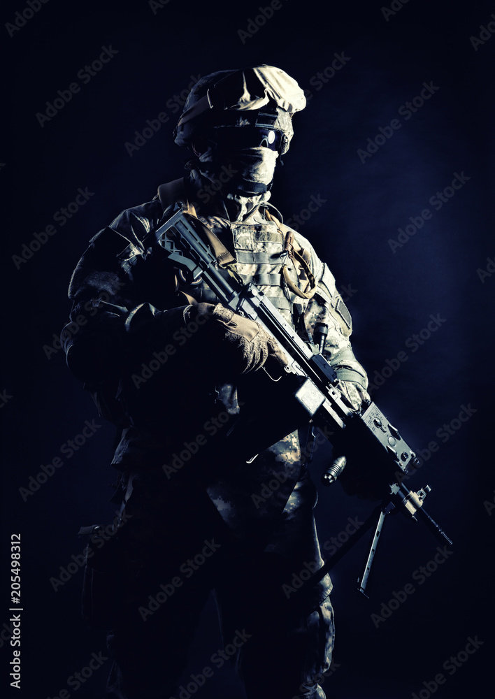 Special operations forces soldier, counter terrorism squad fighter ...