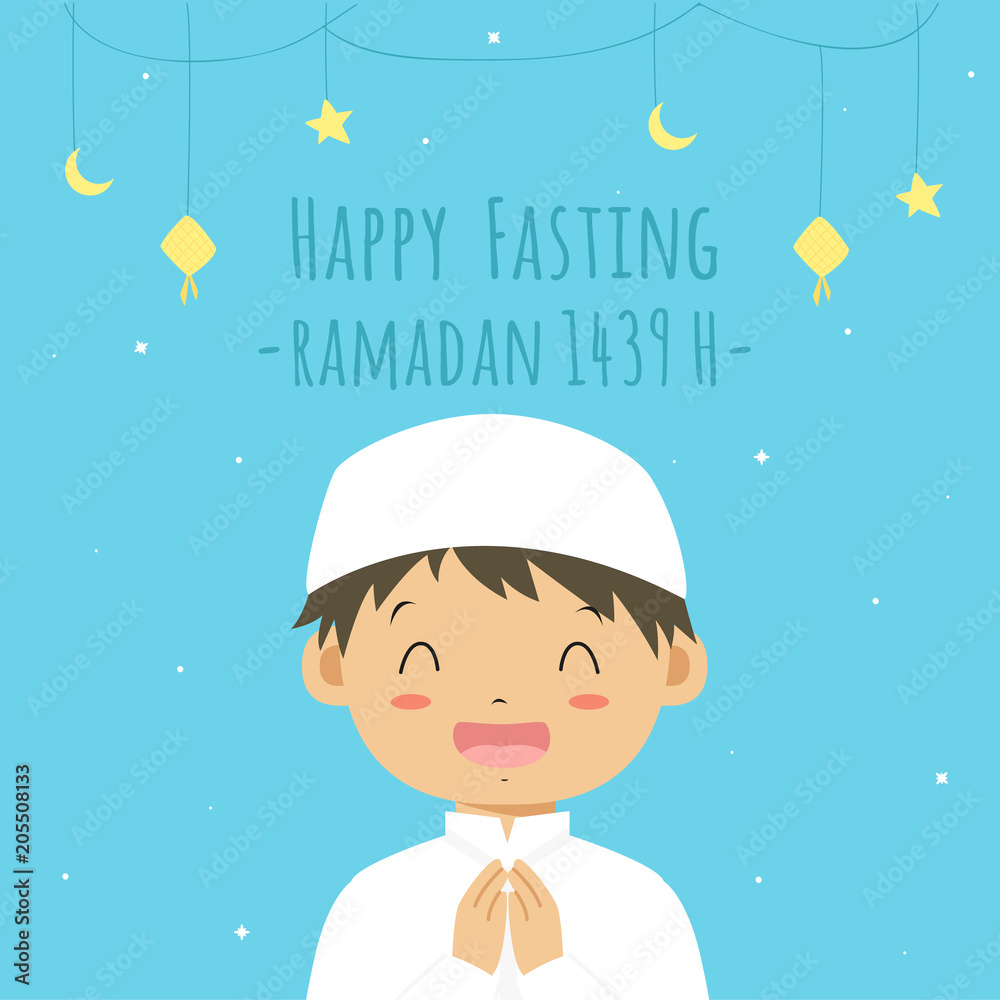 Happy Fasting, Ramadan Kareem greeting card. Printable Eid card, happy ...