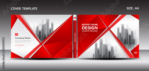 Red Cover design template for magazine, ads, presentation, annual ...