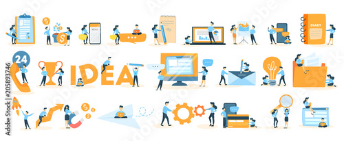 Business icons set. Stock Vector | Adobe Stock