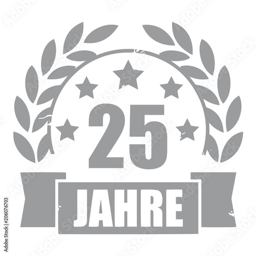 Silberner Stempel Jubiläum 25 Jahre – kaufen Sie diese Vektorgrafik und ...