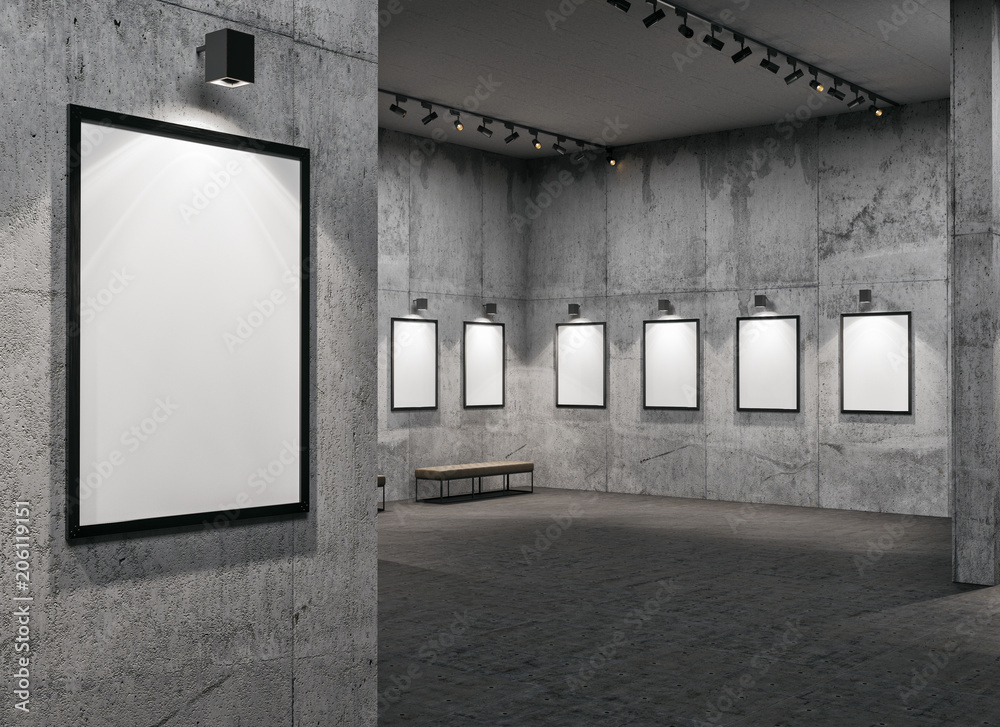 empty gallerys in museum Stock Photo | Adobe Stock