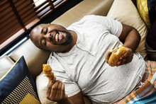 Obese Man And Junk Food Free Stock Photo - Public Domain Pictures