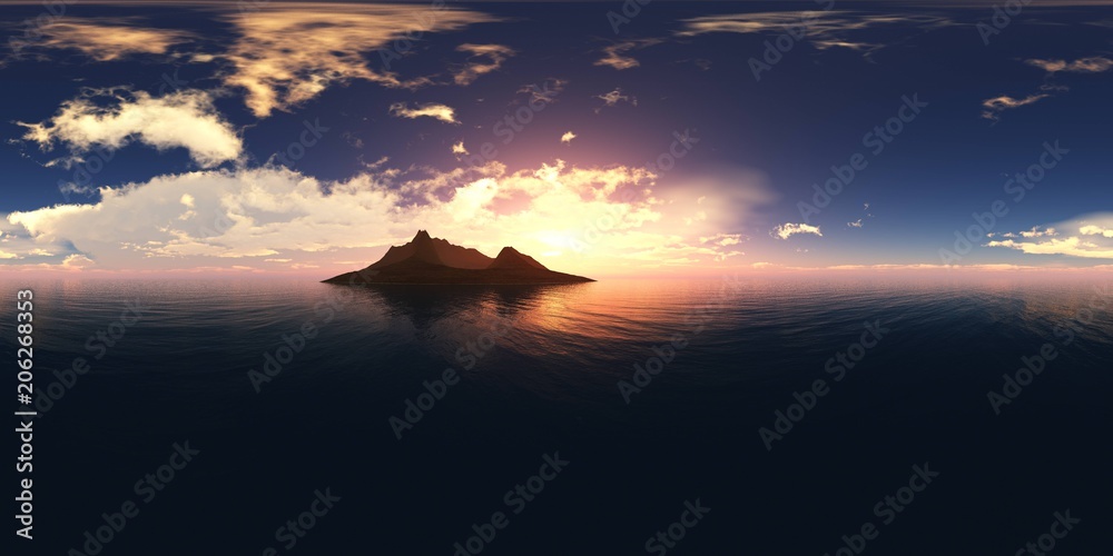 HDRI, high resolution map, environment map, Round panorama, spherical ...