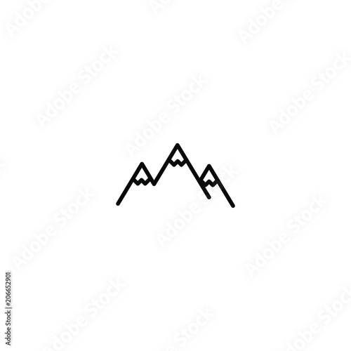 Mountain icon symbol logo template vector illustration pictogram Stock ...