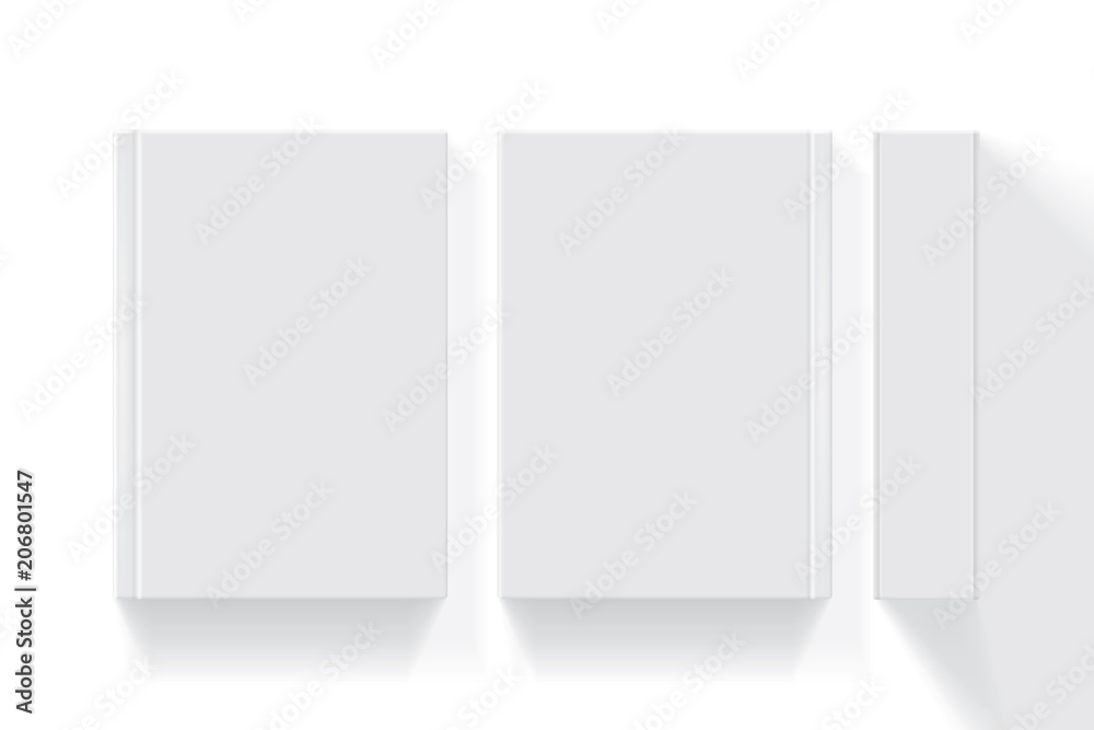 white book with thick cover isolated on white background mock up Stock ...
