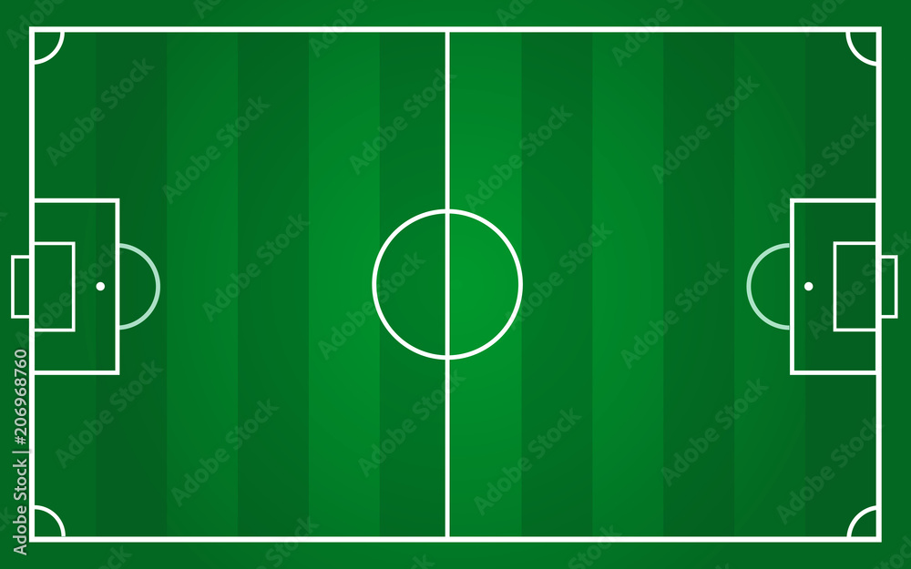 vector of football pitch template Stock Vector | Adobe Stock