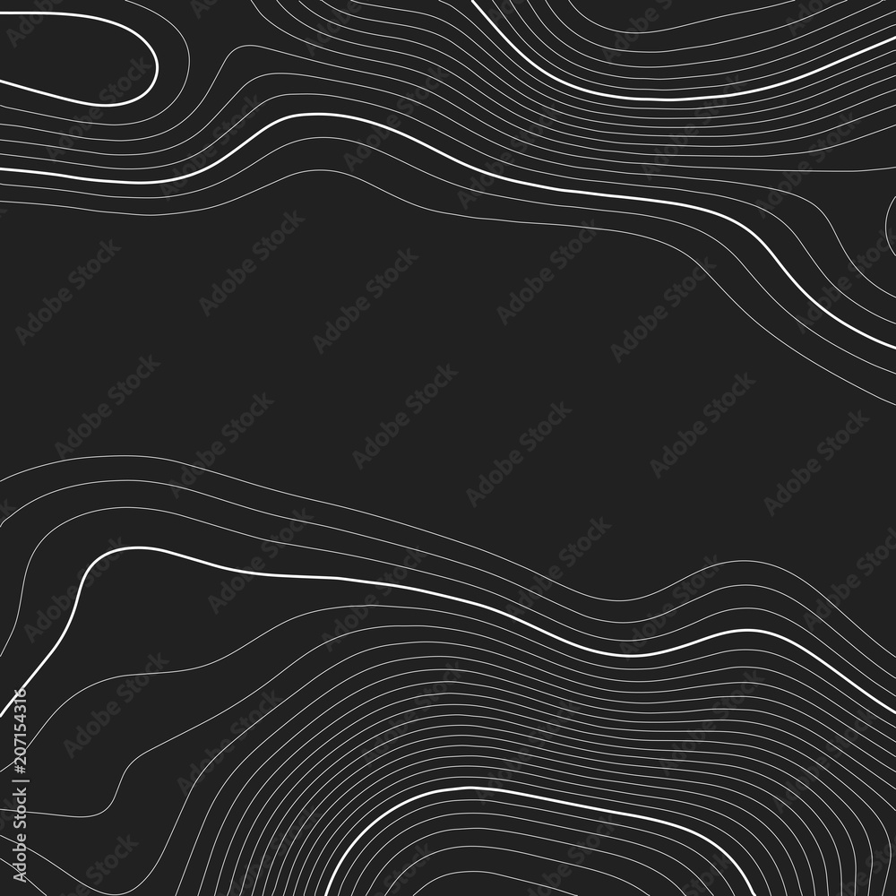 Topographic map background. Grid map. Contour. Vector illustration ...