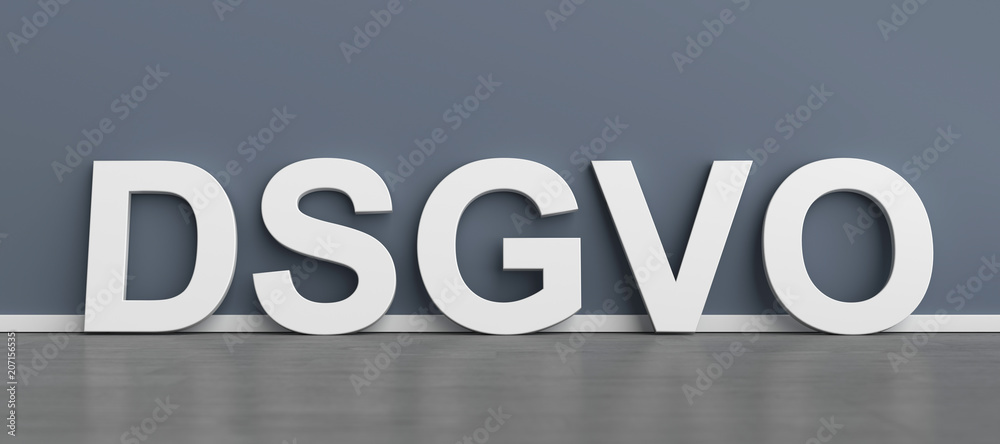 Stock-Illustration „3D DSVGO Text grau“ | Adobe Stock