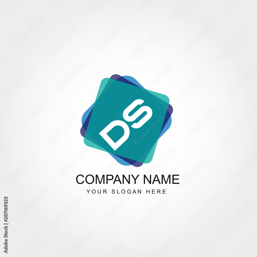 Initial Letter DS Logo Vector Design Stock Vector | Adobe Stock