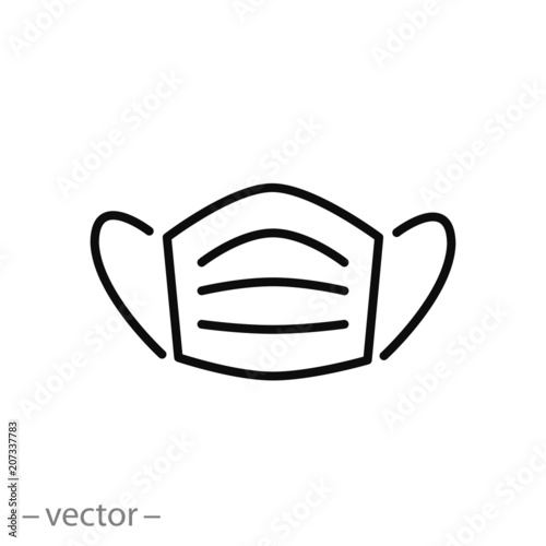 dust mask icon - line sign, vector illustration eps10 Stock Vector ...