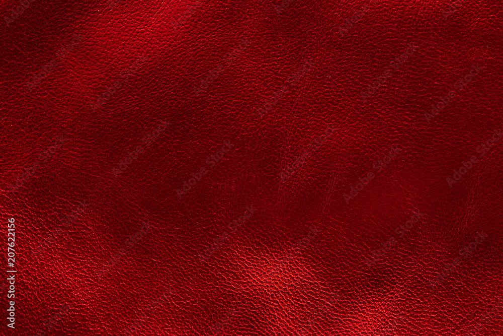 Glowing metallic red leather texture background. small grain Stock ...