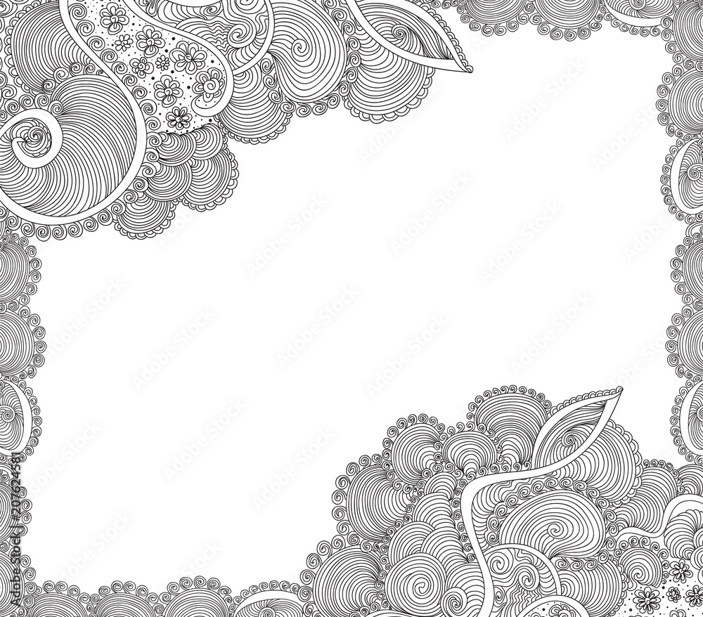 Stock-Vektorgrafik „Beautiful vector ornamental frame with figured ...