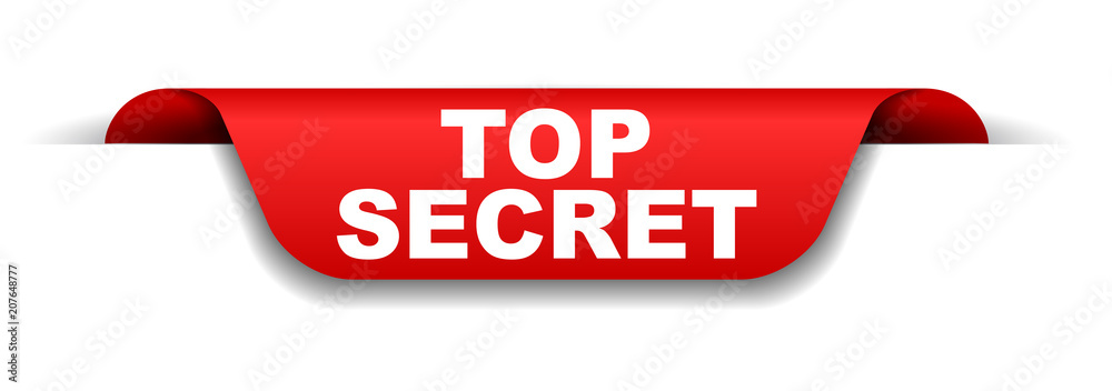red banner top secret Stock Vector | Adobe Stock