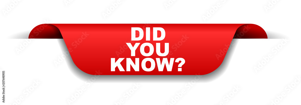red banner did you know Stock Vector | Adobe Stock