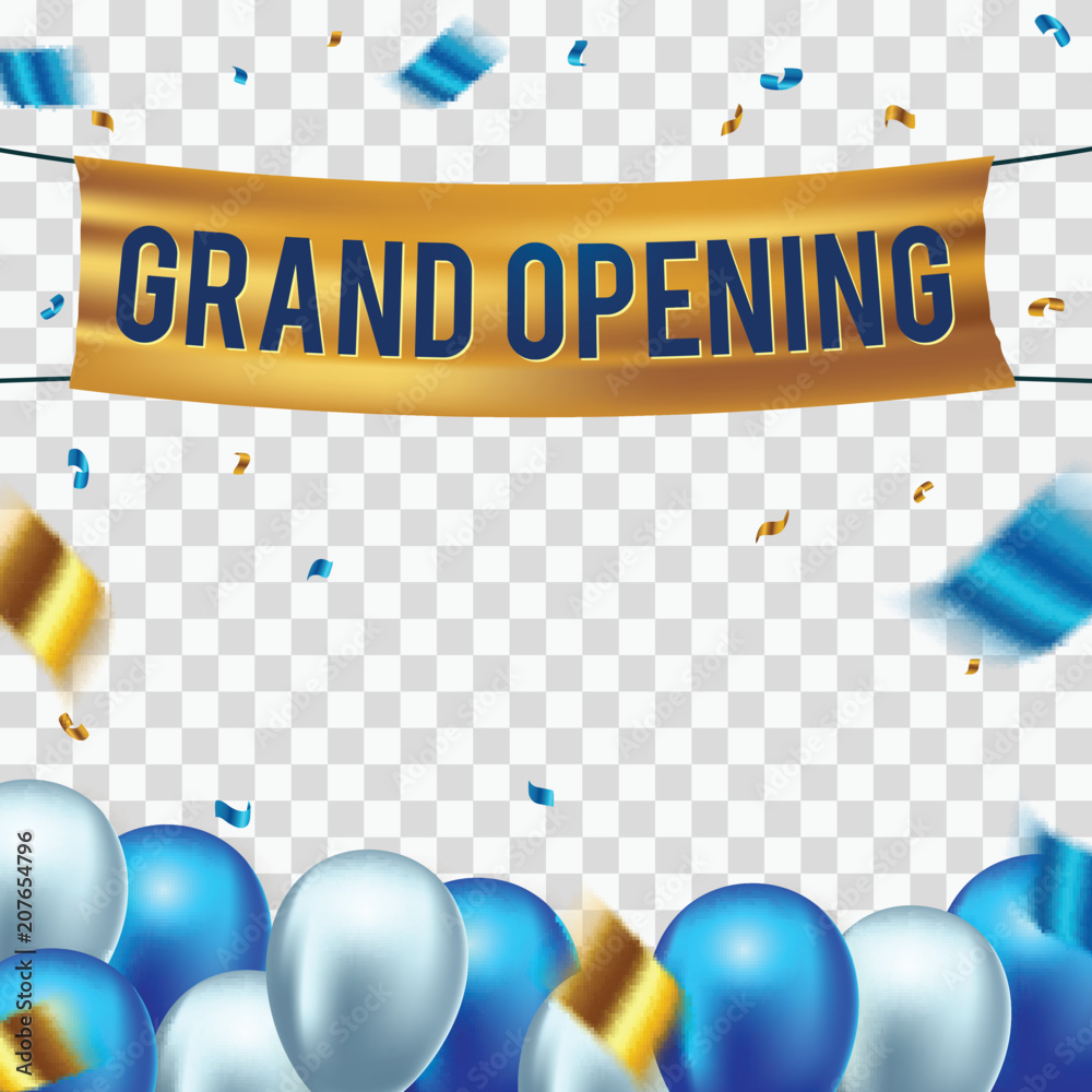 Grand opening vector illustration, background for new store, club, etc ...