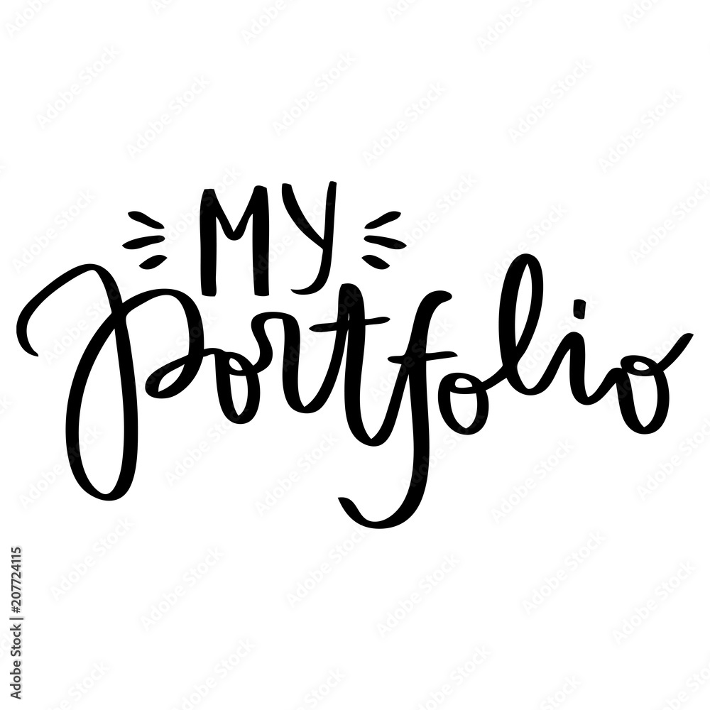 Hand drawn lettering: My portfolio. Lettering for your blog, for online ...