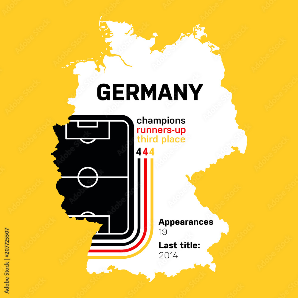 Germany at soccer cups as of 2018 – customizable infographics with the ...