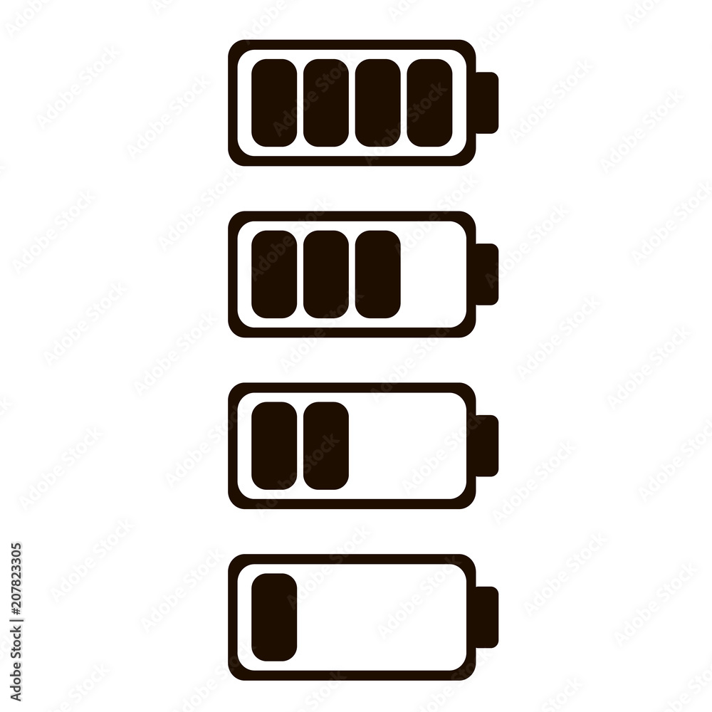 battery running low. vector Stock Vector | Adobe Stock