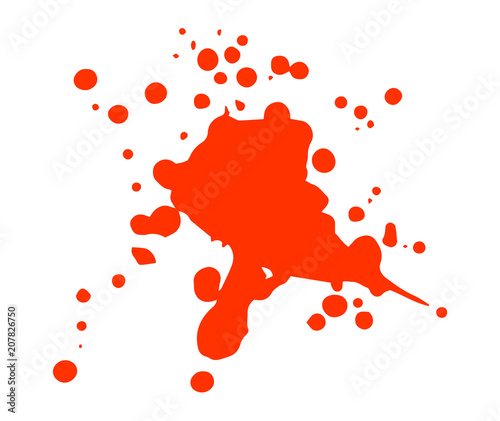 Roter Farbklecks Stock-Vektorgrafik | Adobe Stock