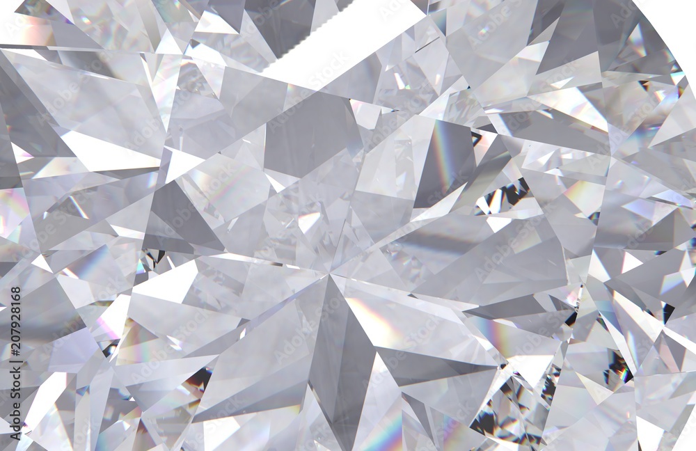 Realistic diamond texture close up, 3D illustration. Stock Illustration ...