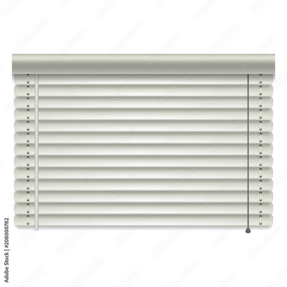 Office louver mockup. Realistic illustration of office louver vector ...